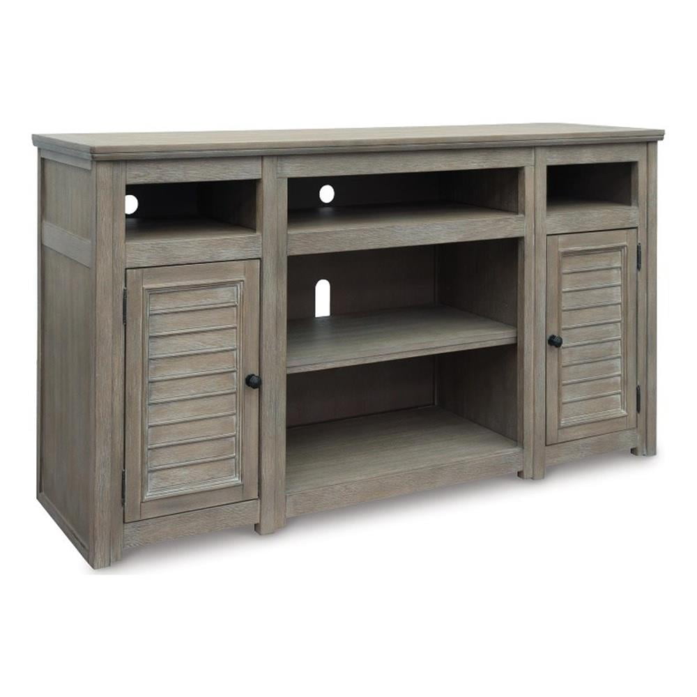 Ashley Furniture Moreshire Wood TV Stand for TVs up to 82" in Gray ...