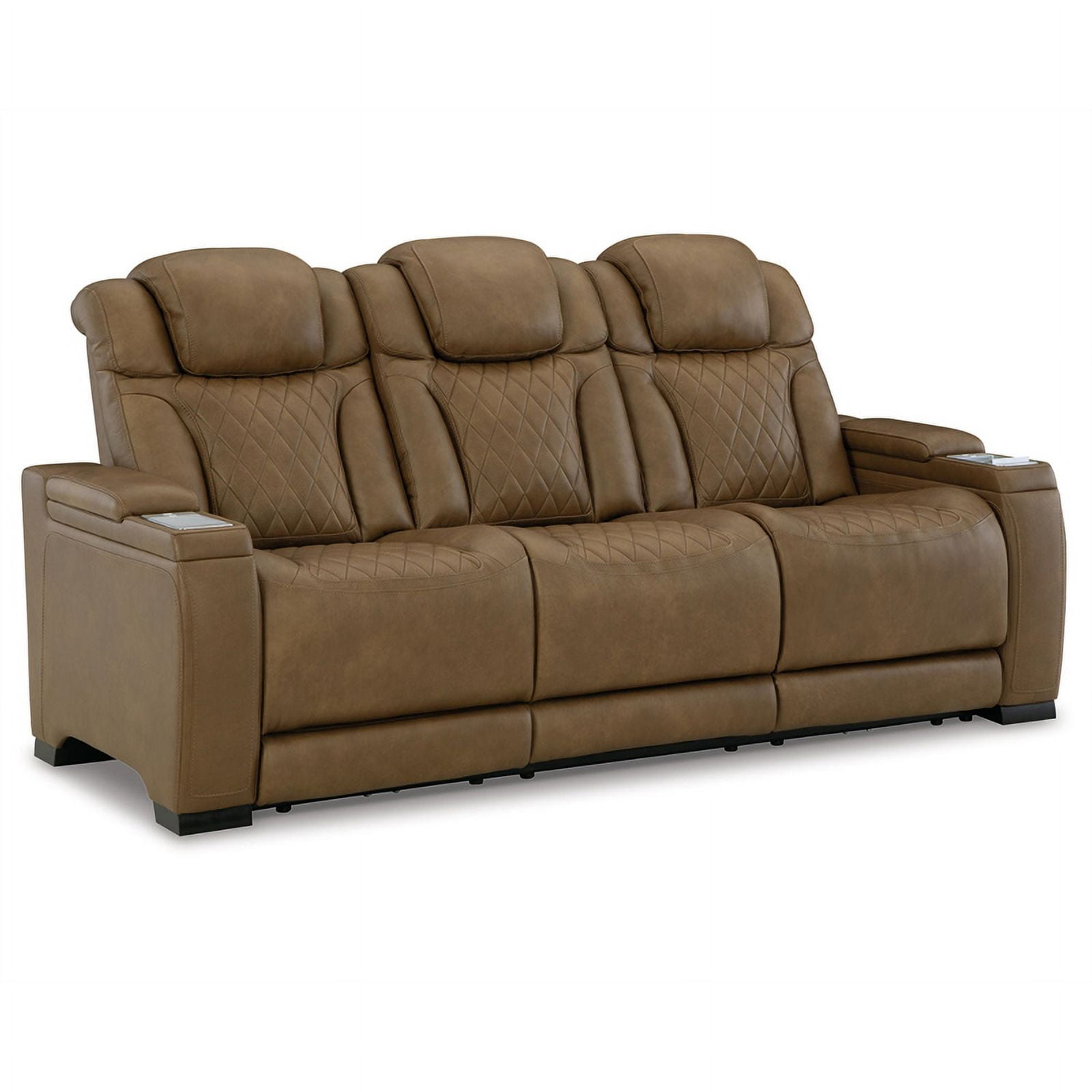Ashley Furniture Strikefirst Leather Reclining Sofa with Headrest in ...
