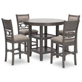 Ashley Furniture Wrenning Gray Counter Height Dining Set - 5pc ...
