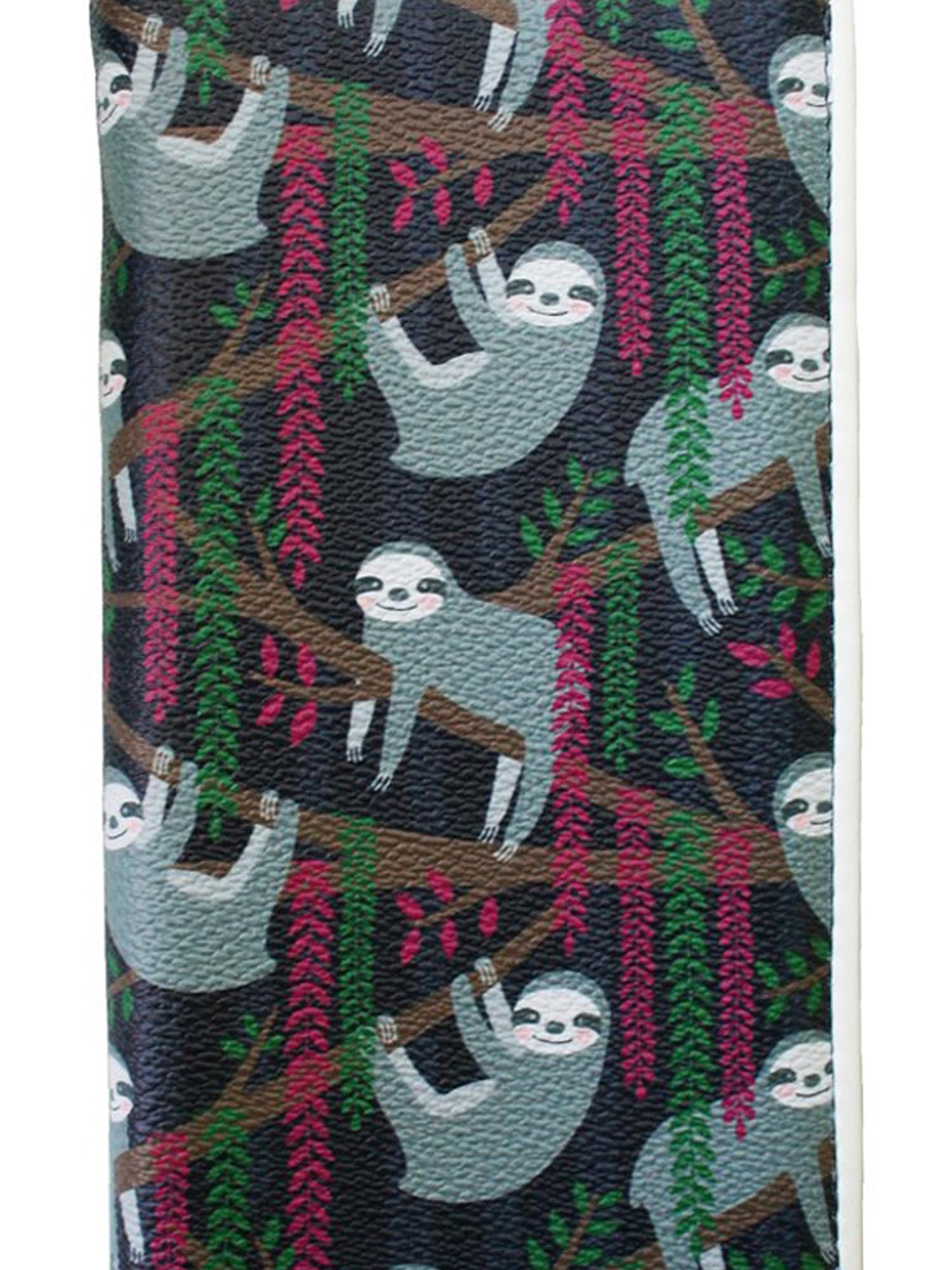 Ashley M Happy Baby Sloths hanging in Rainforest Jungle Vegan Black Zip ...