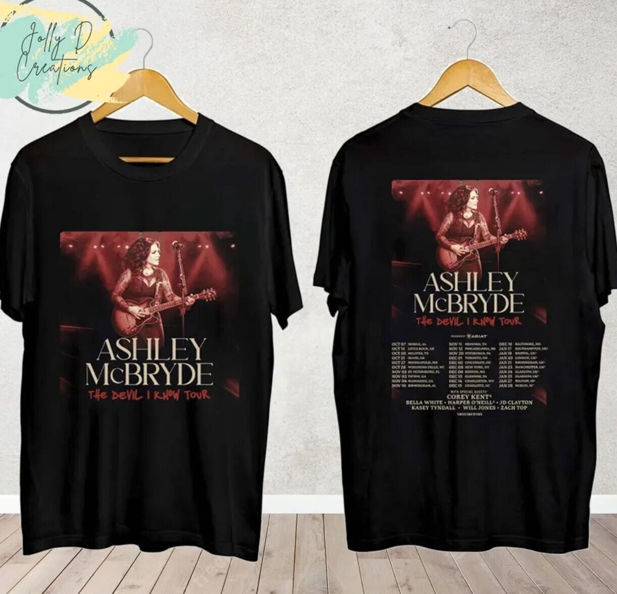 Ashley McBryde The Devil I Know Tour 2023 Shirt, Ashley McBryde 2 sided ...