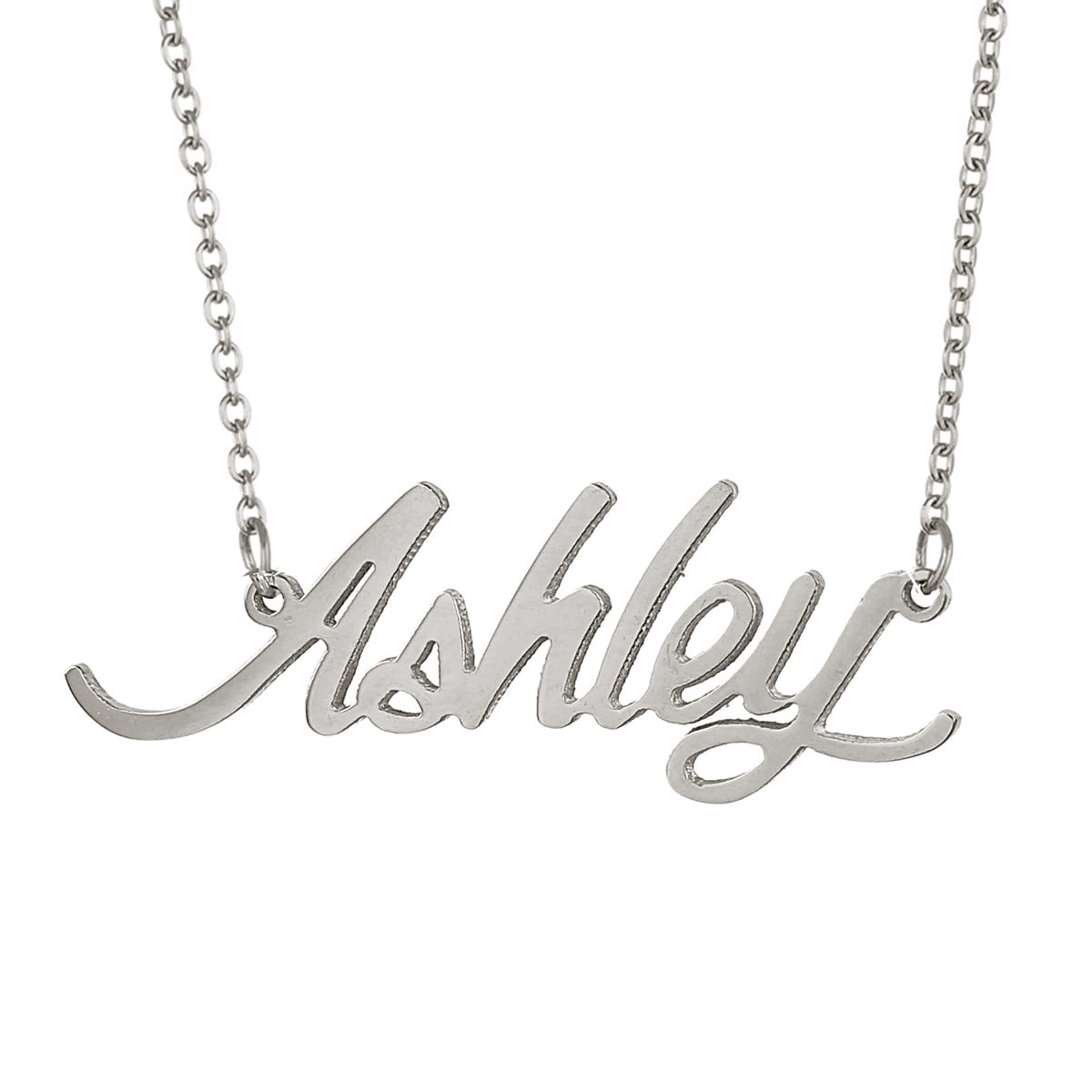 Ashley Name Necklace Initial Letter Necklace Stainless Steel Jewlery ...