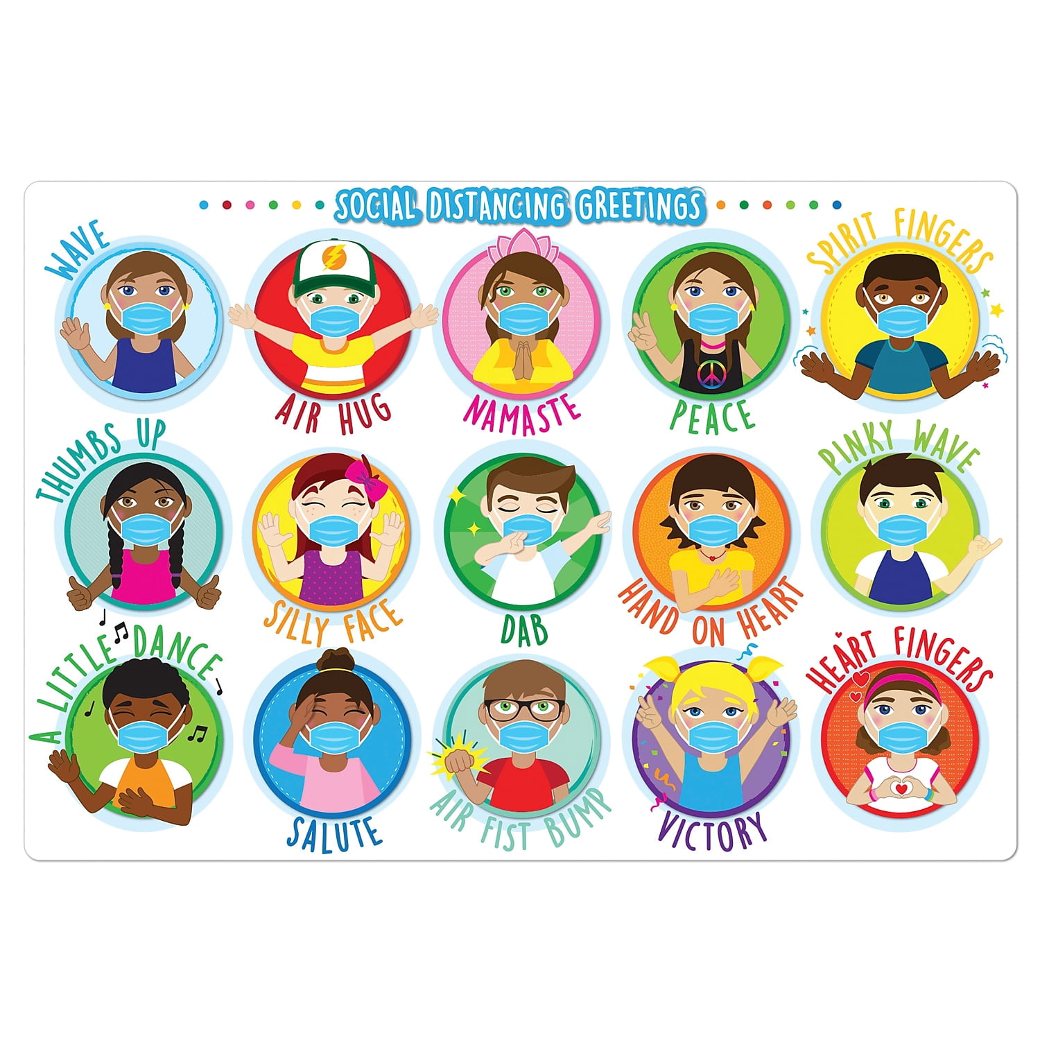 Ashley Productions ASH91112 13 x 19 in. Smart Poly Social Distancing ...