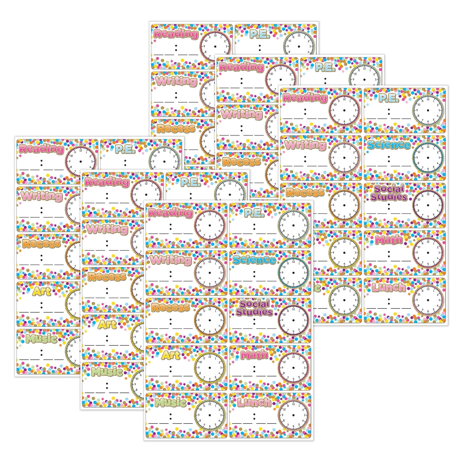 Ashley Productions Die-Cut Magnets, Confetti Schedule Cards, 10 Per ...