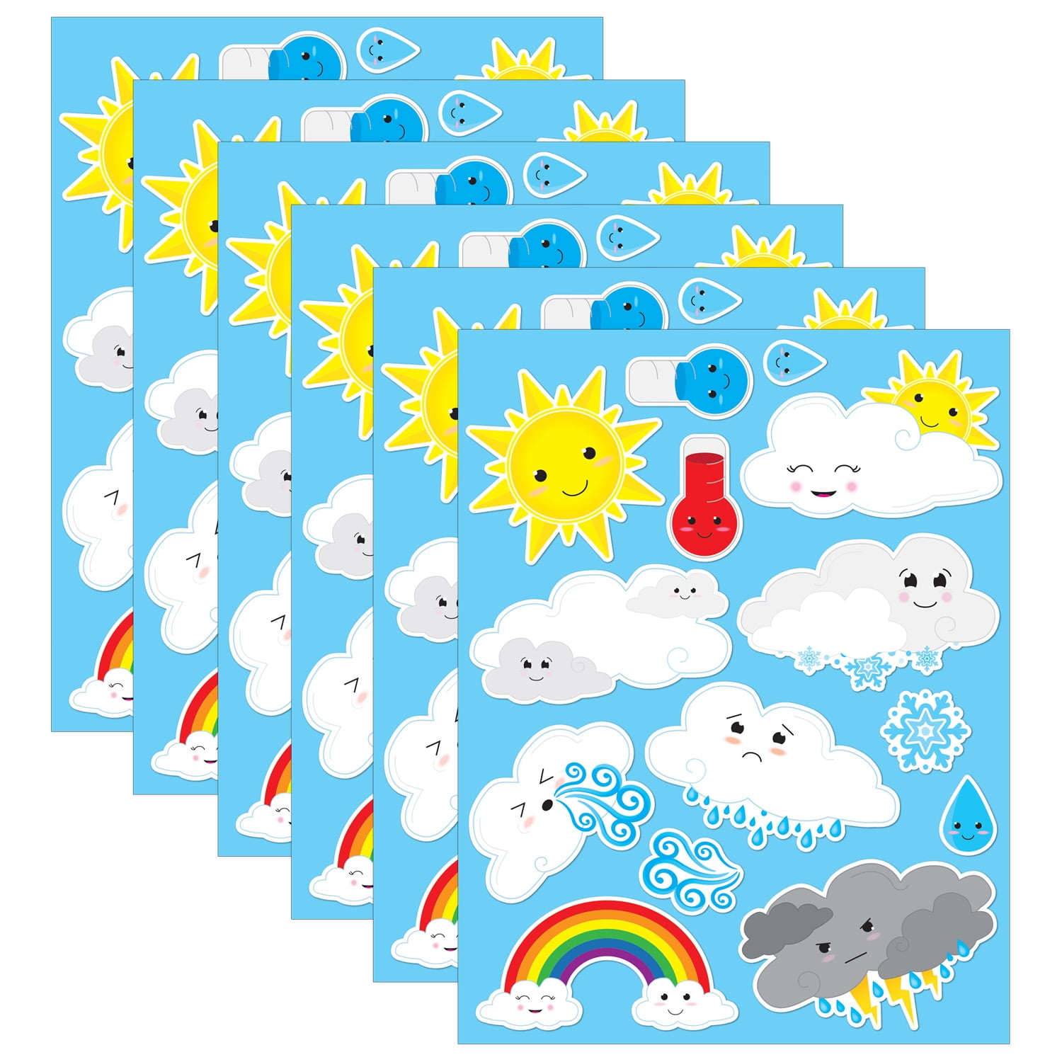 Ashley Productions Die-Cut Magnets, Cute Weather, 14 Per Pack, 6 Packs ...