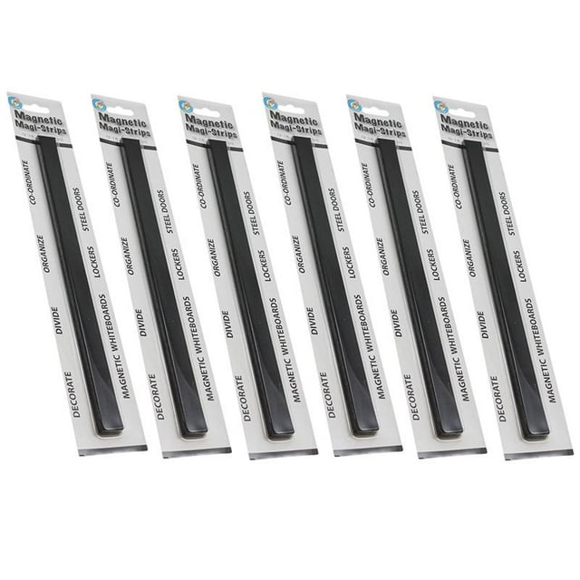 Ashley Productions Magnetic Magi-Strips, Black, 12 Feet Per Pack, 6 ...