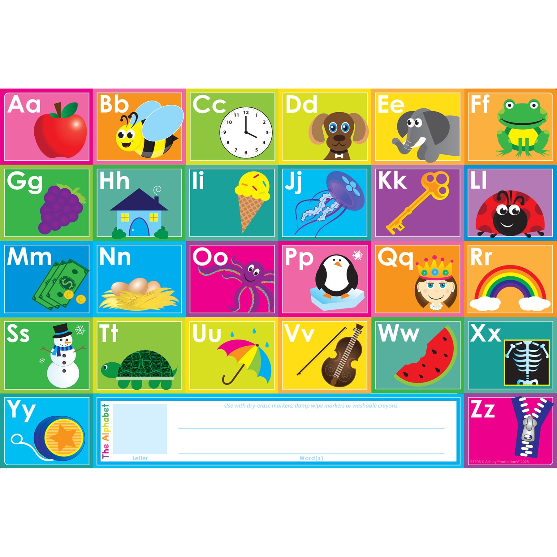 Ashley Productions Placemat Studio Smart Poly ABC's Learning Placemat ...
