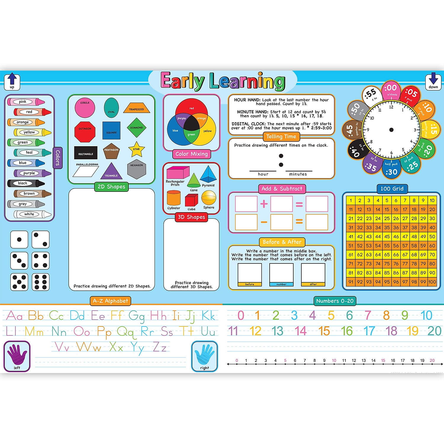 Ashley Productions Placemat Studio Smart Poly Early Learning Education ...