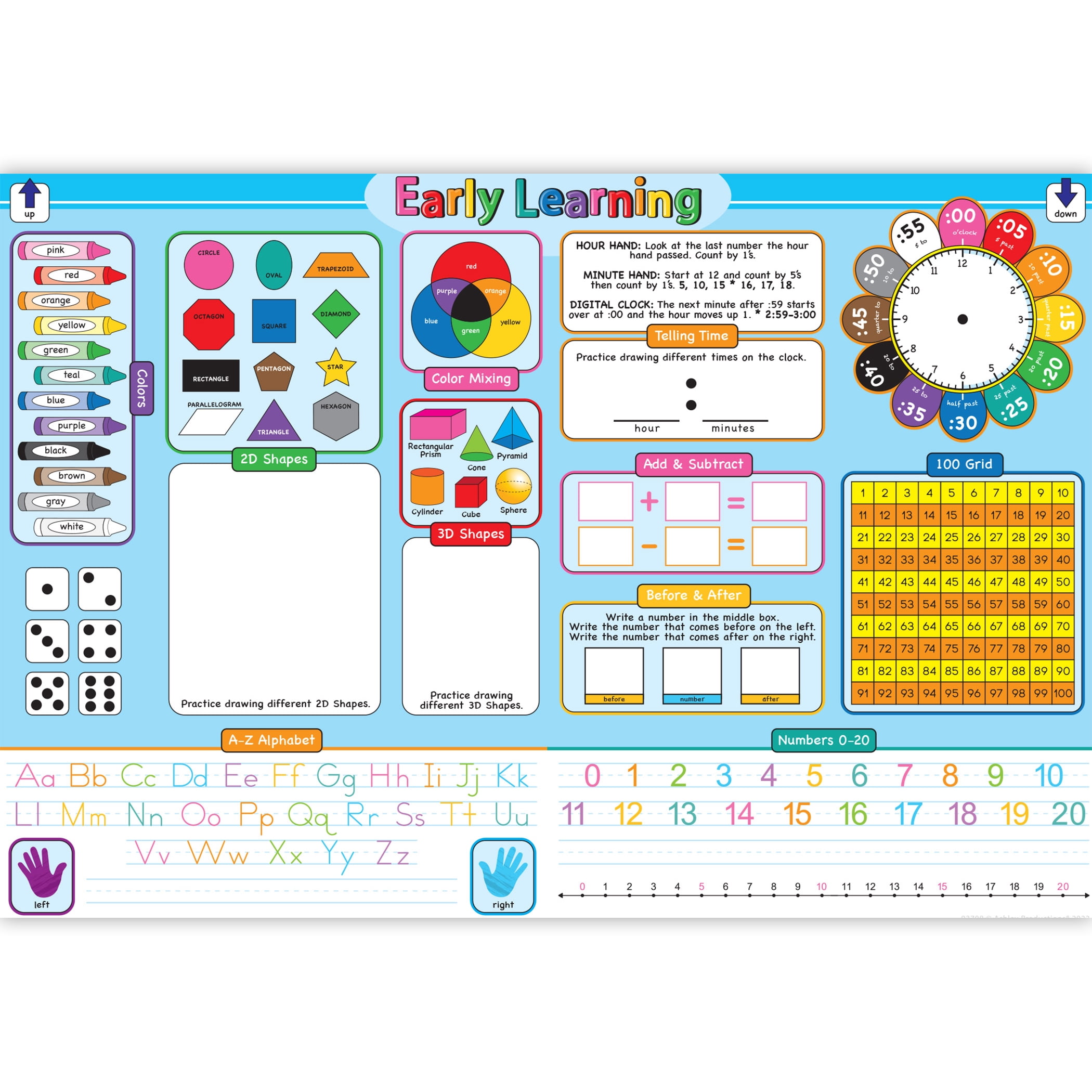 Ashley Productions Placemat Studio Smart Poly Early Learning Education ...