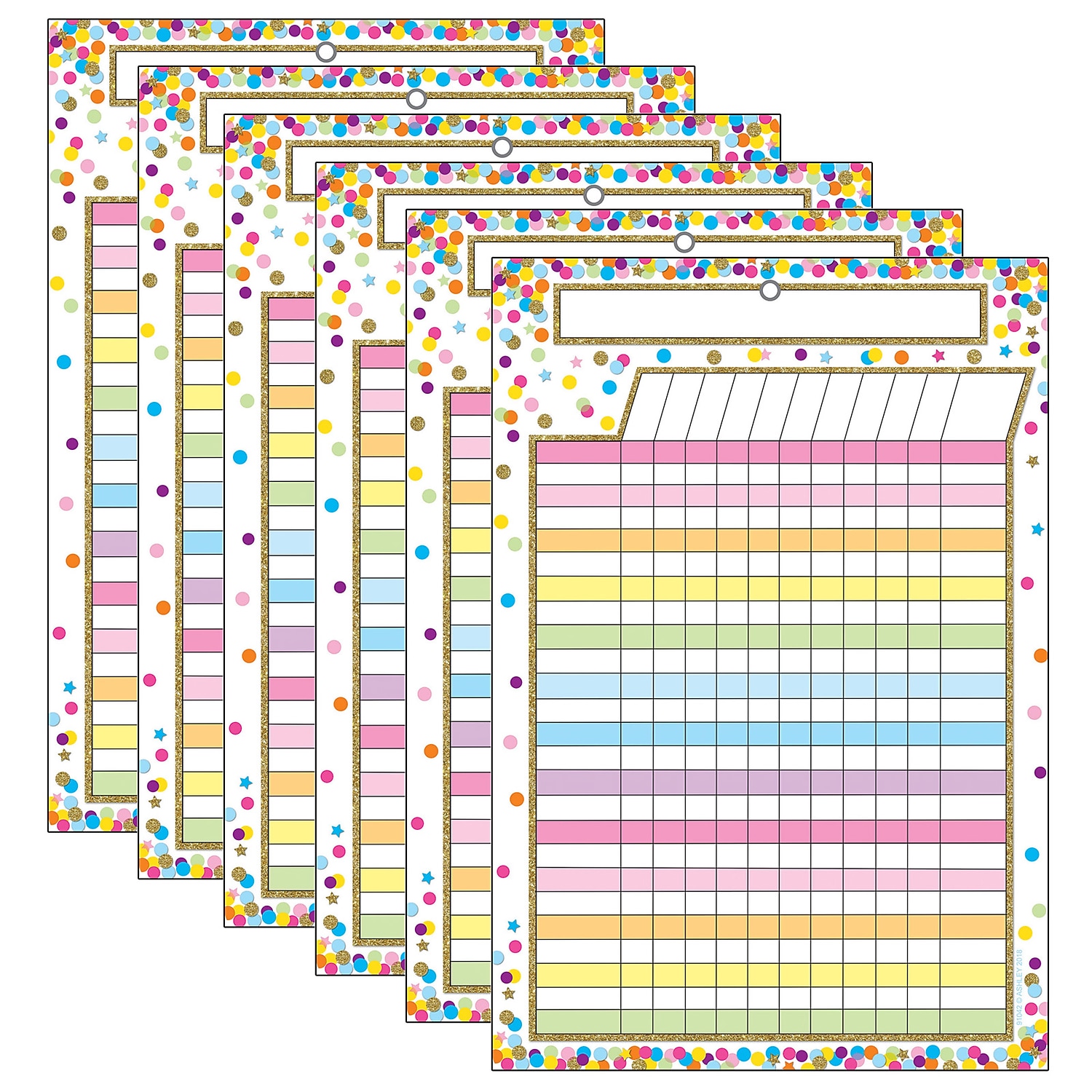 Ashley Productions Smart Poly Chart, Confetti Dry Erase Incentive Chart ...