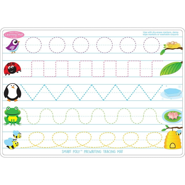 Ashley Productions Smart Poly Learning Mat Prewriting & Shape Tracing ...