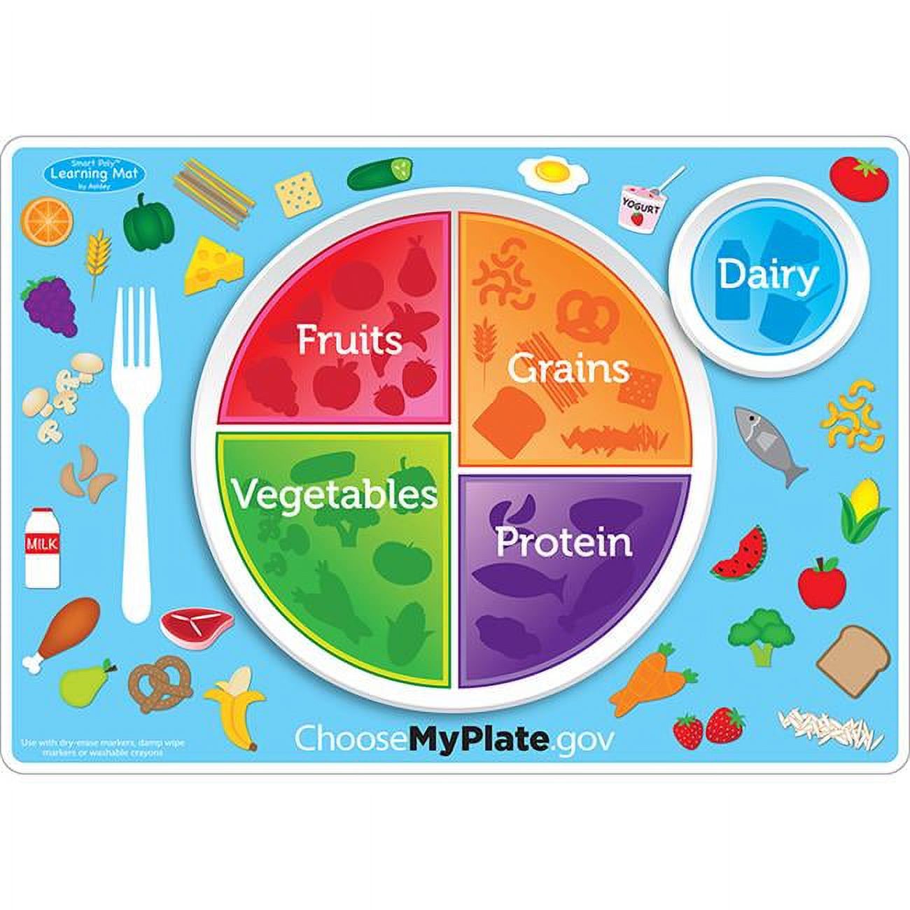 Ashley Productions Smart Poly Learning Mats, 12" x 17", Double-Sided ...