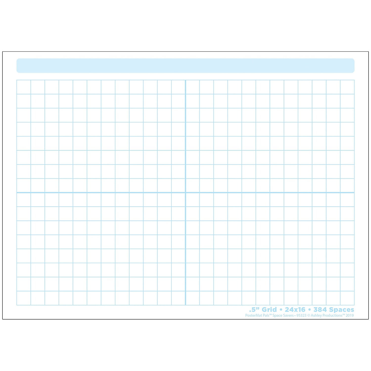 Ashley Smart Poly Dry Erase Mat 1/2" Grid Blocks, Graph 13" X 9.5 ...