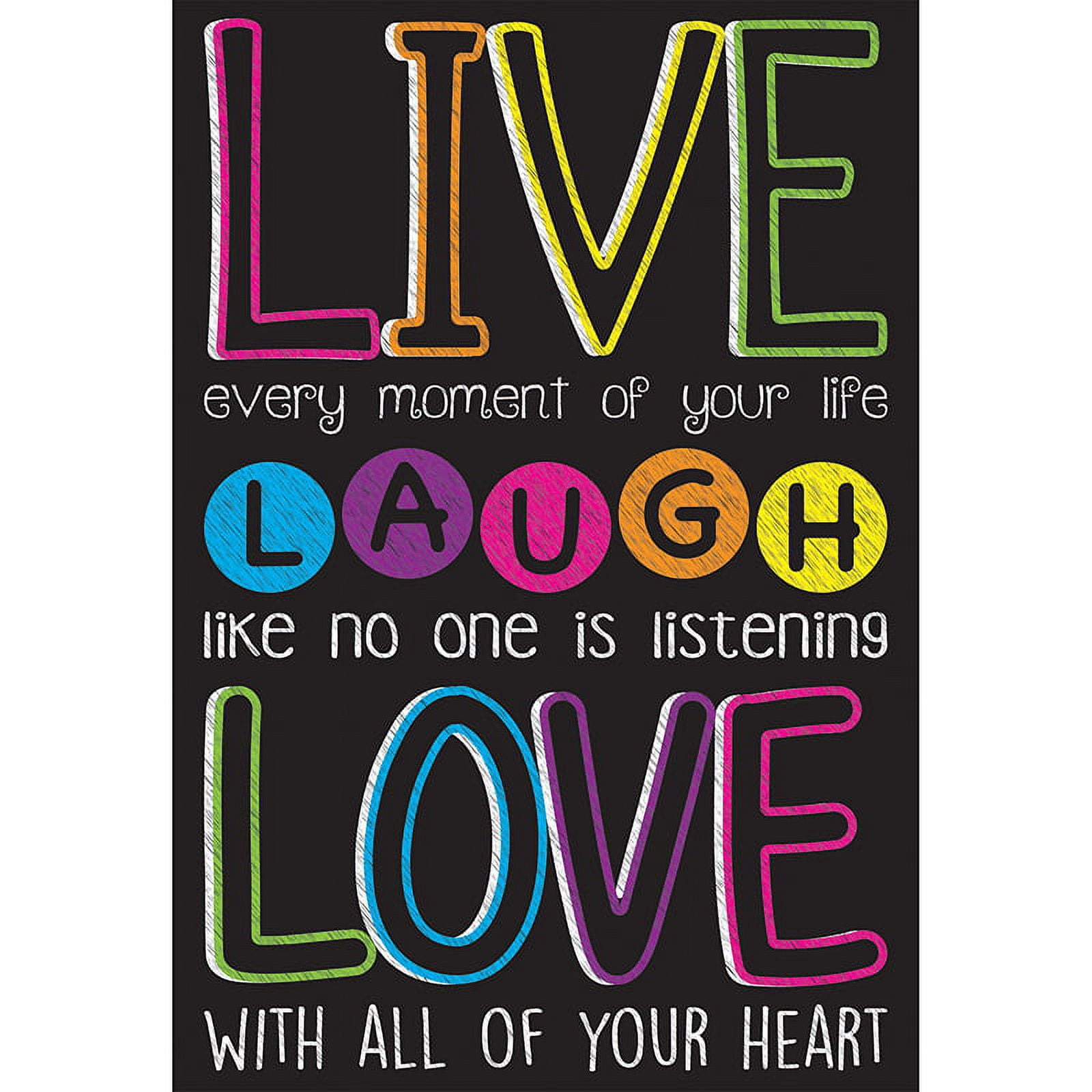 Ashley Smart Poly Live Laugh Love Chalk Poly Chart, 13" X 19" (ASH91021 ...
