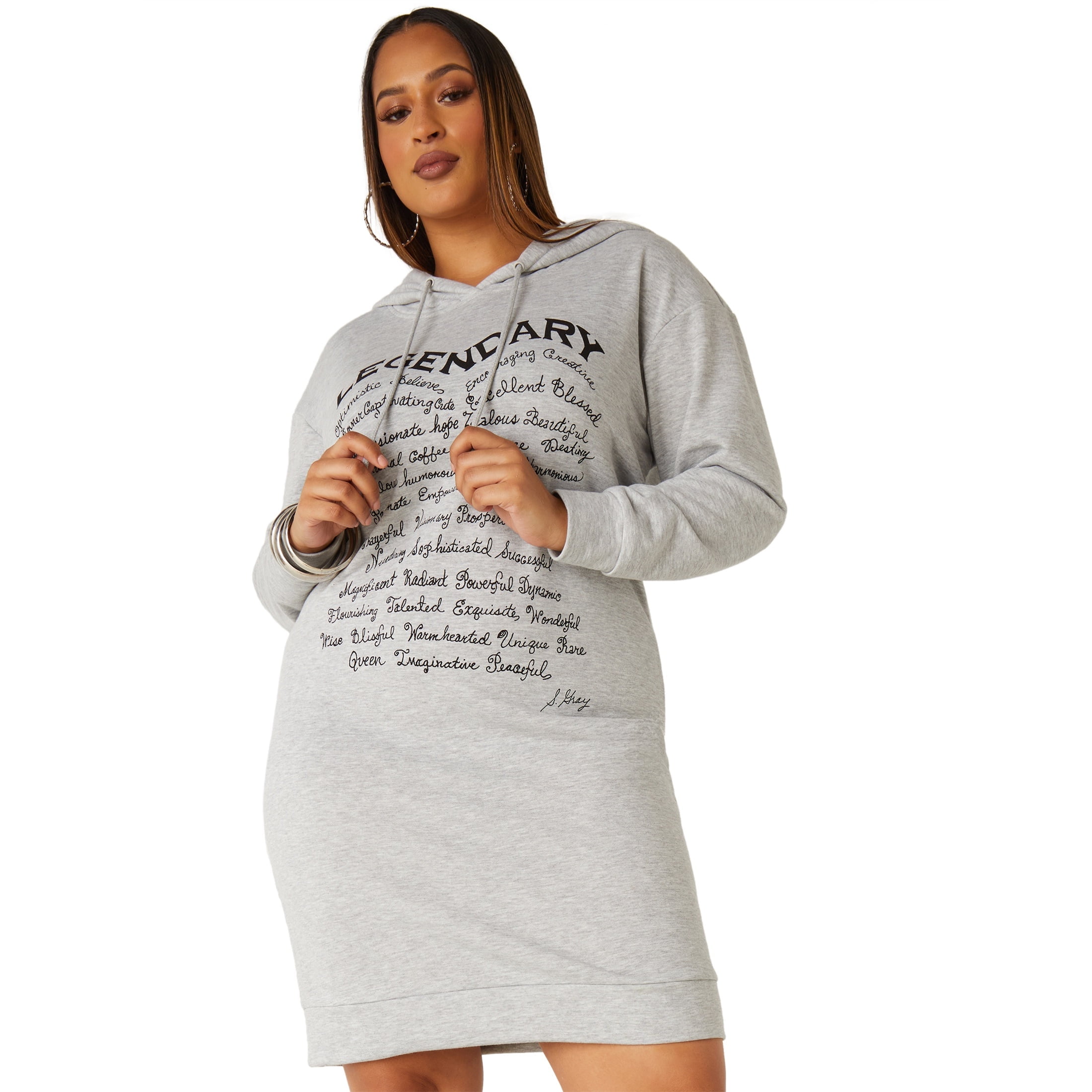 Ashley Stewart Women's Plus Size x Sheila Gray Legendary Graphic Dress ...