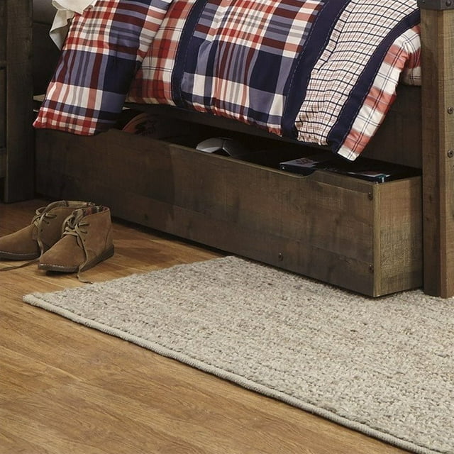 Ashley Trinell Wood Trundle Storage Drawer in Brown - Walmart.com