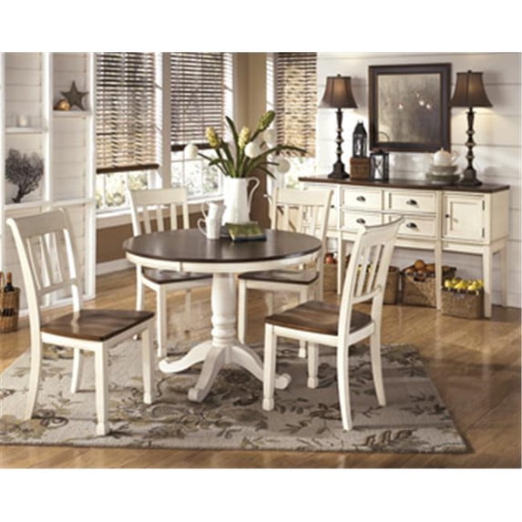 Ashley D583-15B Whitesburg Round Dining Room Table Base - White-Table ...