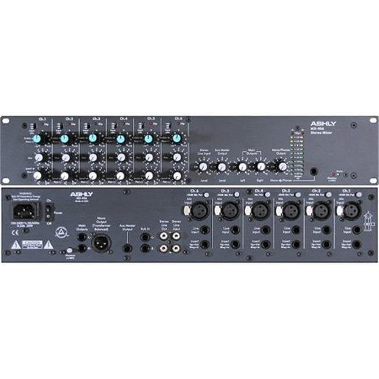 Ashly Audio ASH-MX406 6 Input Stereo MIC & Line Mixer with EQ - Walmart.com