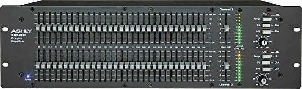 Ashly GQX-3102 2 Channel 1/3 Octave Graphic Equalizer - Walmart.com