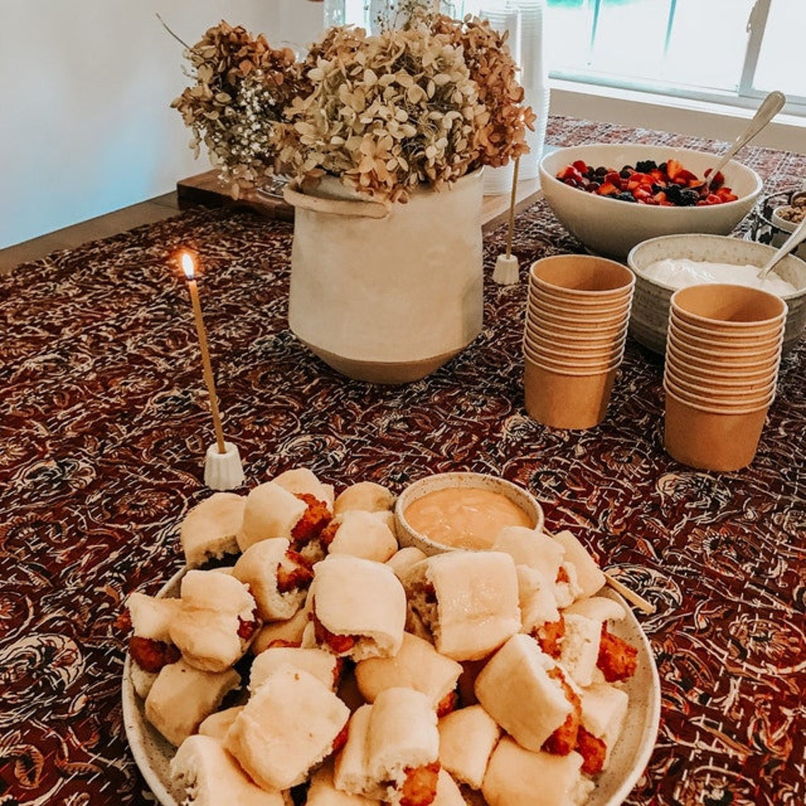 Ashlyn Kantha Quilt Burgundy Quilt Handblock Print Handmade Cotton ...