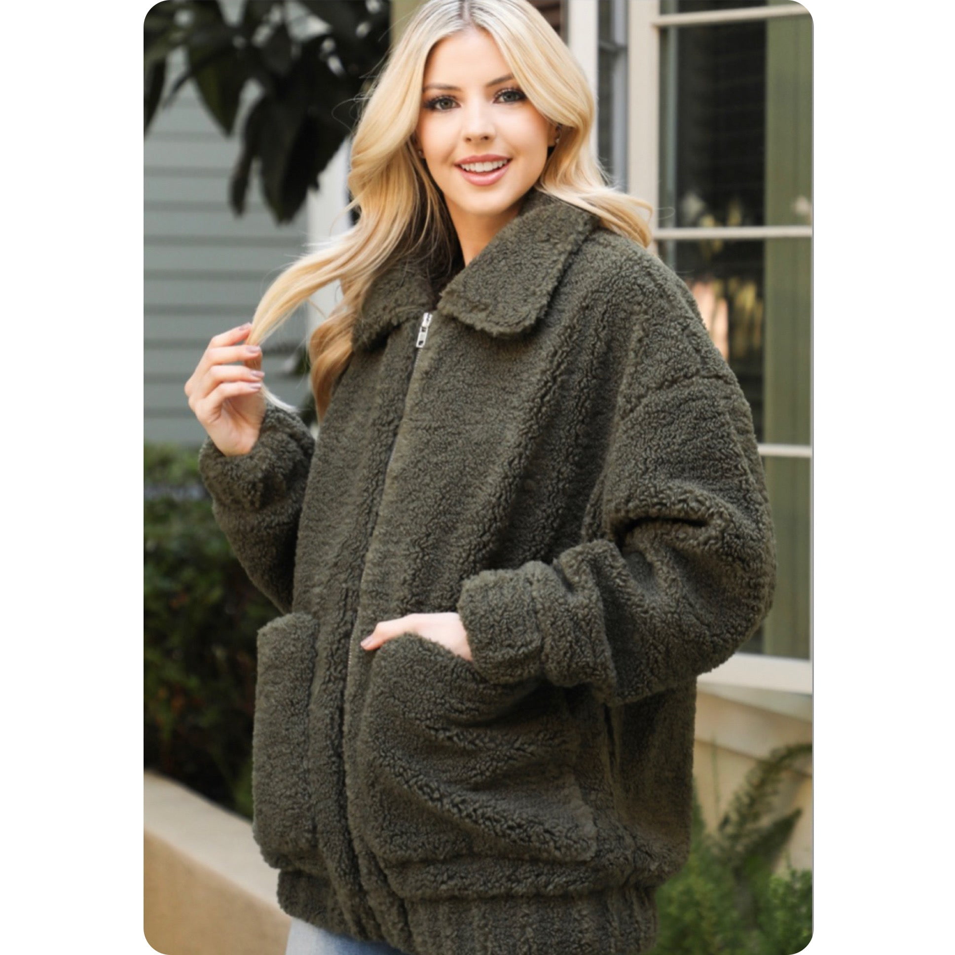 Ashlyns Cuddly Thick Cozy Olive or Burgundy Jacket-Winter Coat ...