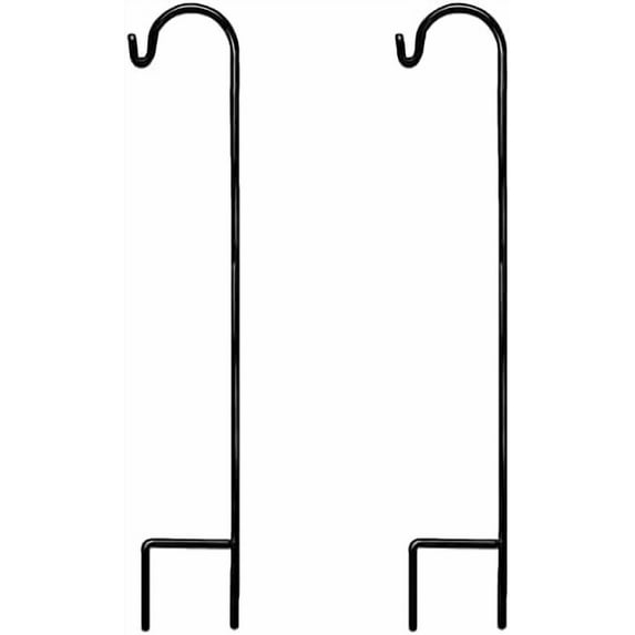Ashman Black Shepherd Hook 48 Inch (2 Pack), 10MM Thick, Super Strong ...