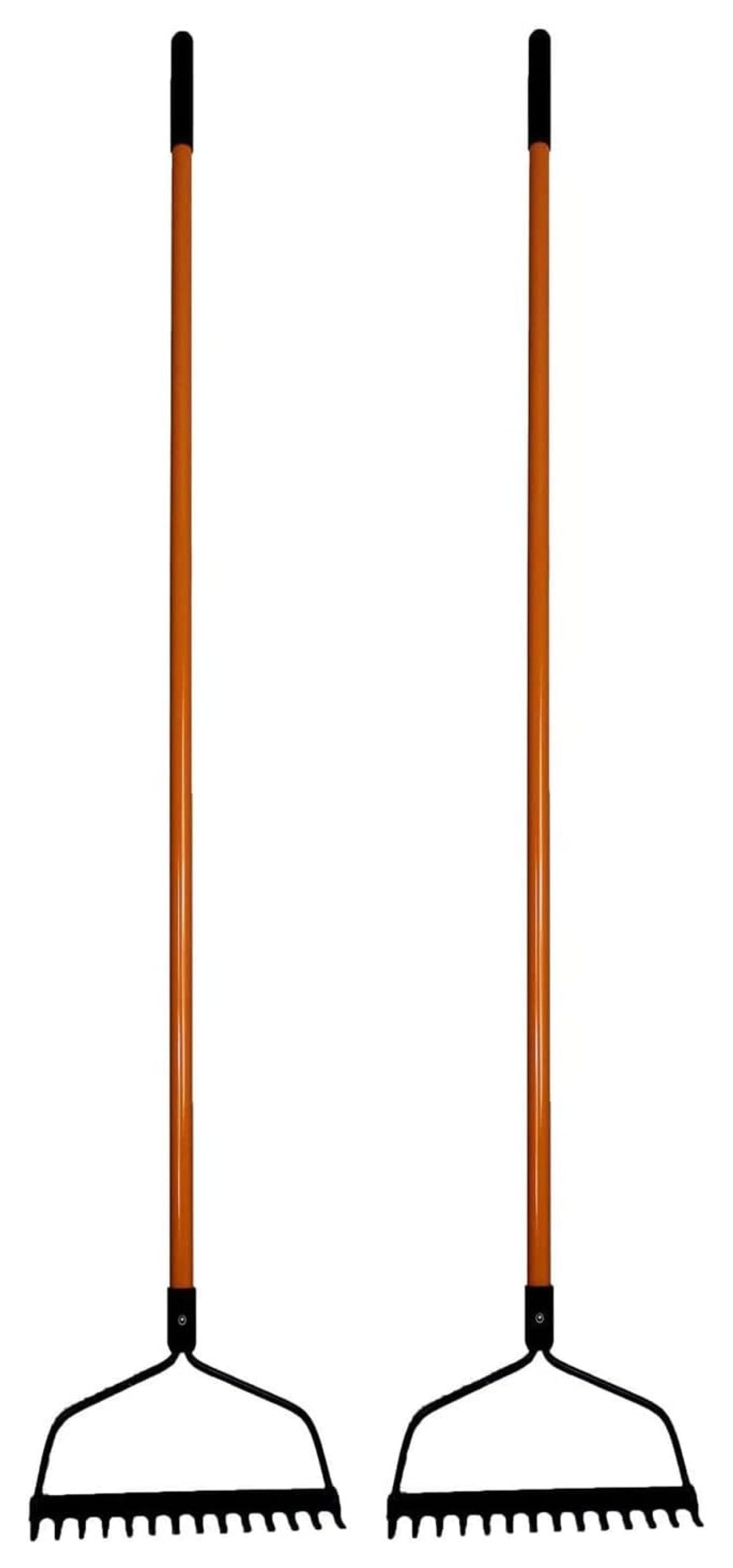 Ashman Bow Rake (2 Pack) – Heavy Duty Rake to Gather Fallen Leaves ...