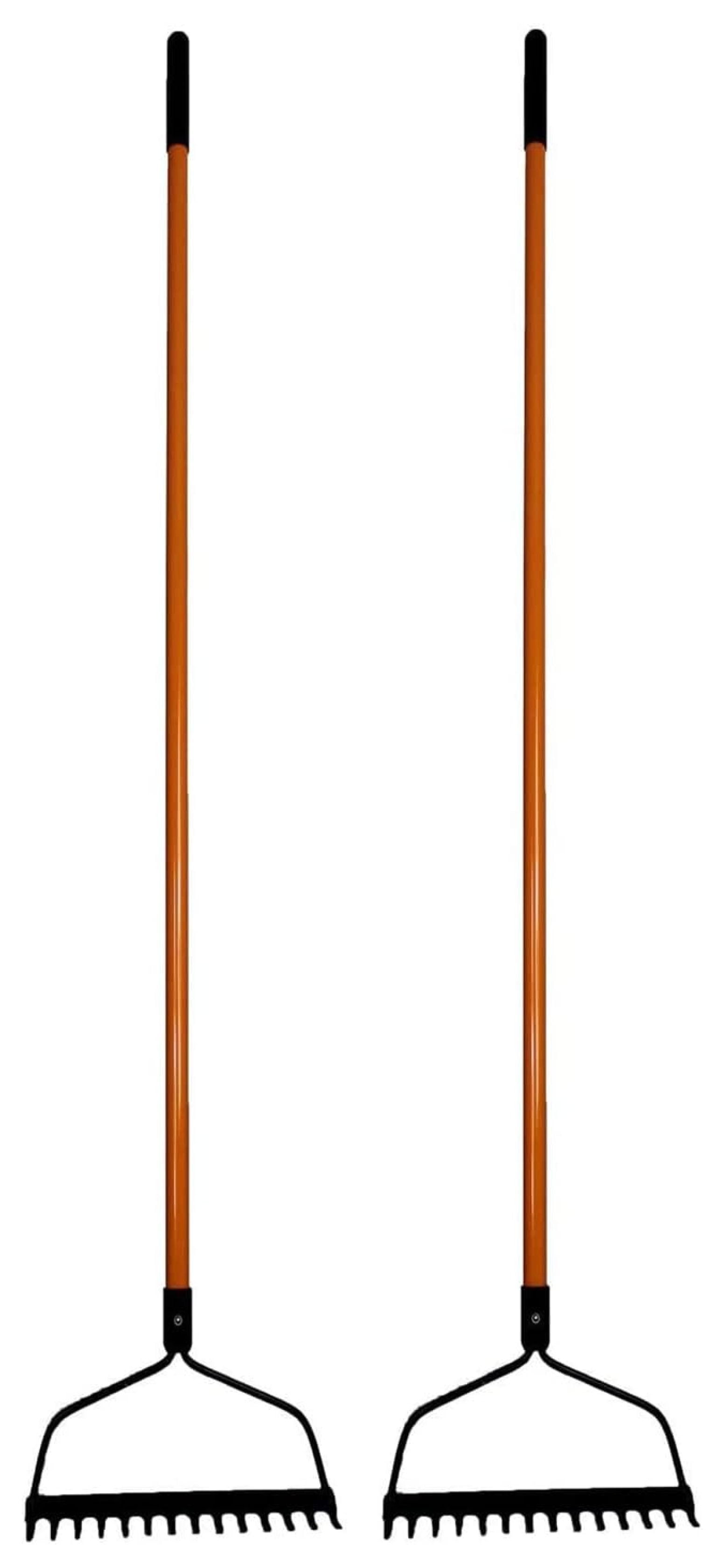 Ashman Bow Rake (2 Pack) – Heavy Duty Rake to Gather Fallen Leaves ...