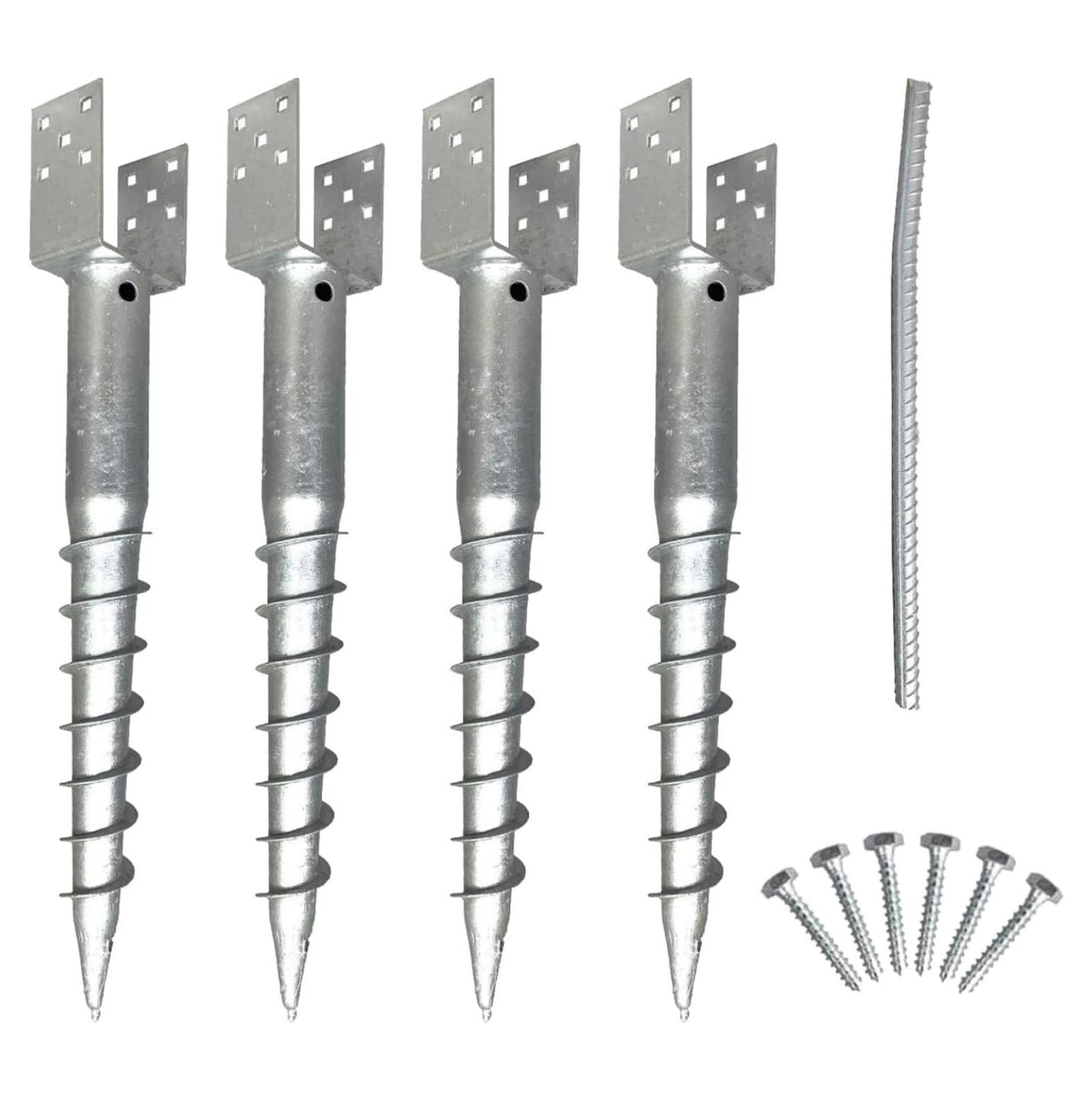 Ashman Ground Screw (4 Pack), , U-Model Screw in Post Stake - 27" Inch ...