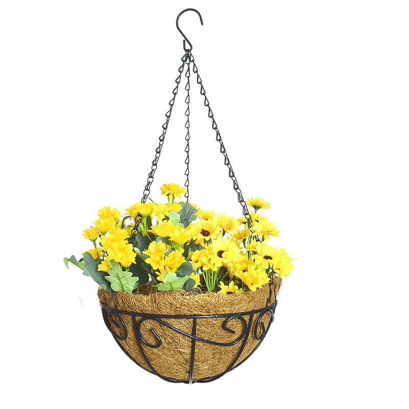 Ashman Metal Hanging Planter Basket, Black Color - Walmart.com