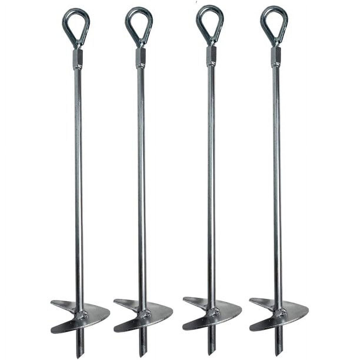 Ashman Online, Galvanized 18 inches Ground Anchors, Metal Shaft Is 2/5 ...