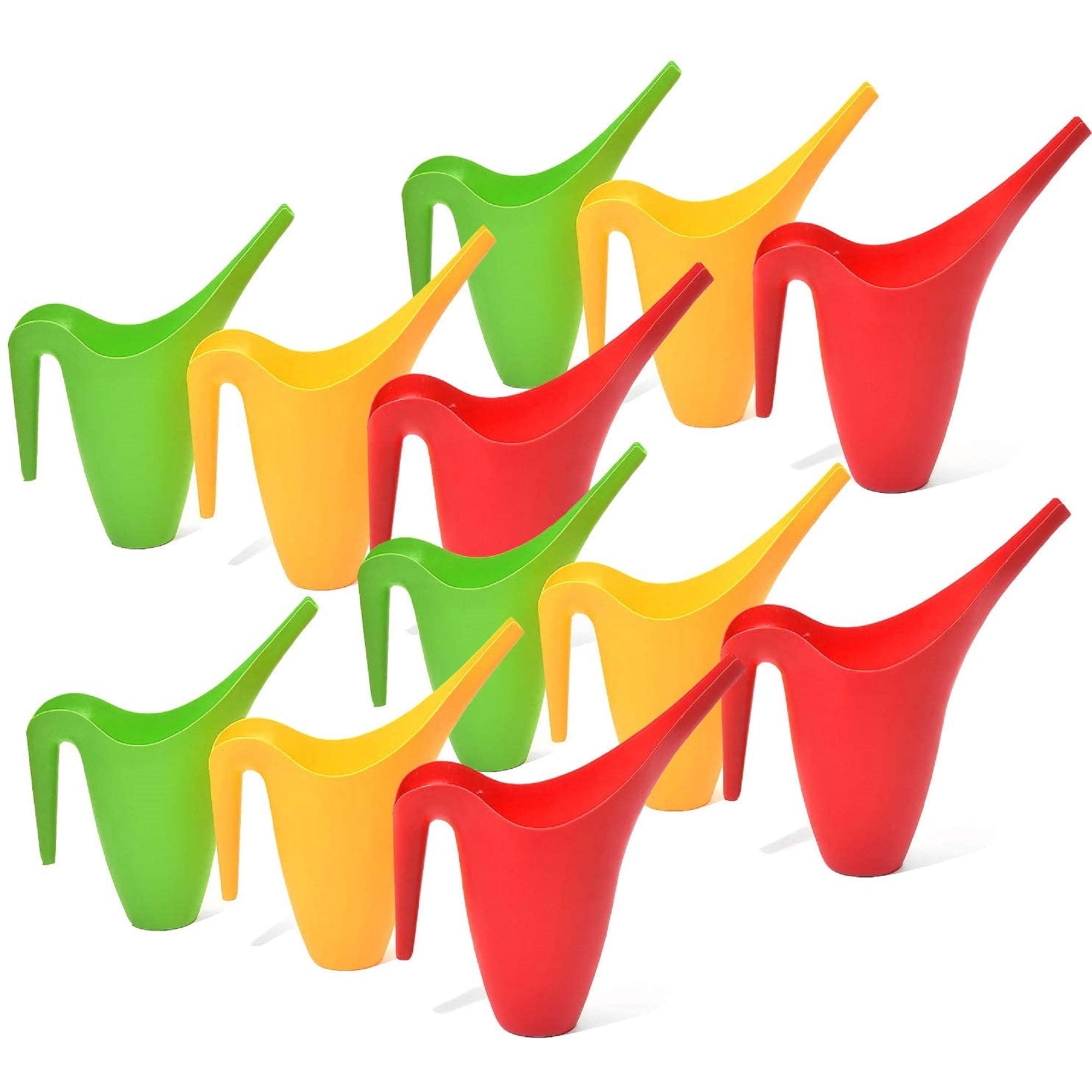 Ashman Online 2 Liter Assorted Color Plastic Watering Cans, 12 Pack ...