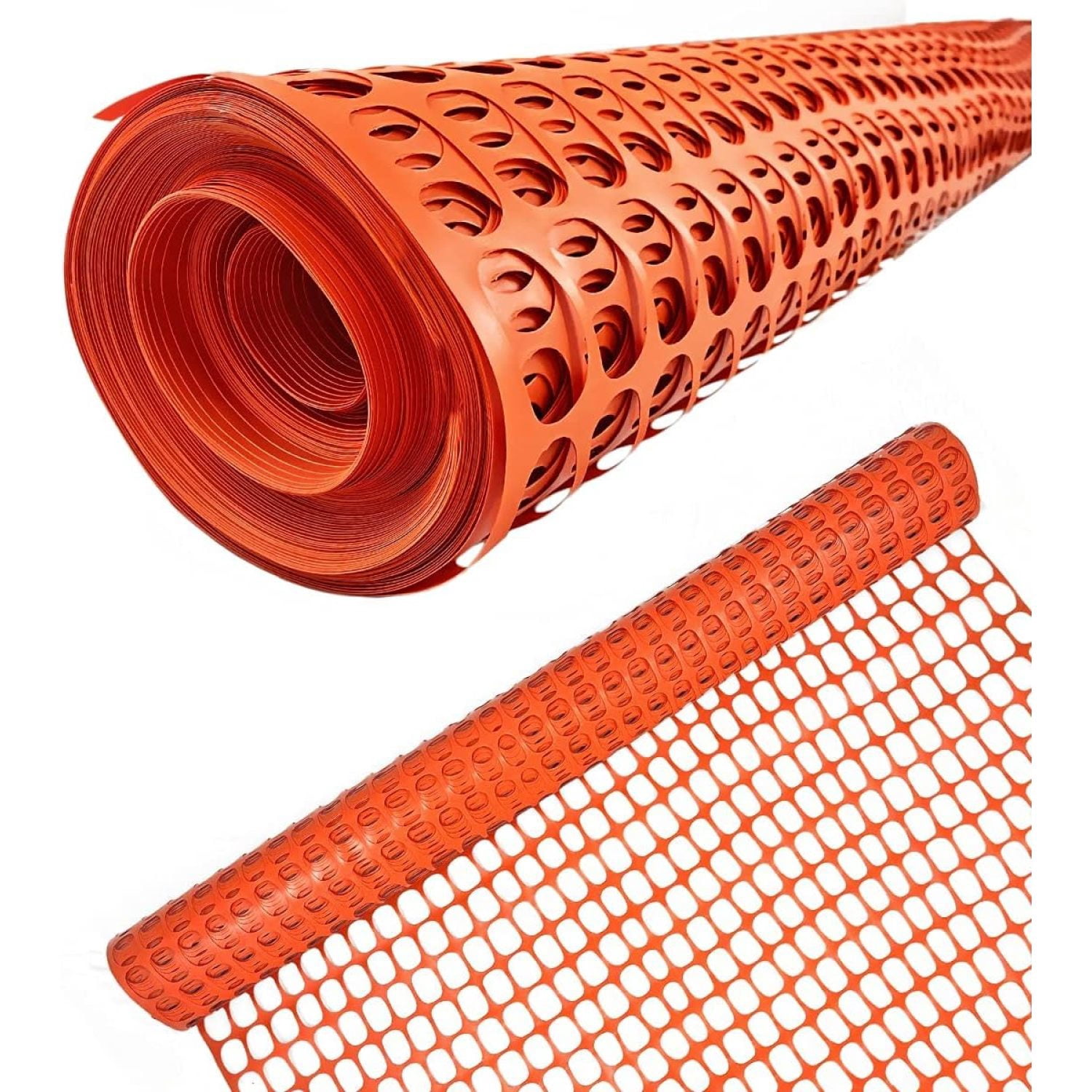 Ashman Plastic Mesh Fence, 4'x50' Feet, 1 Roll, Orange, Construction ...