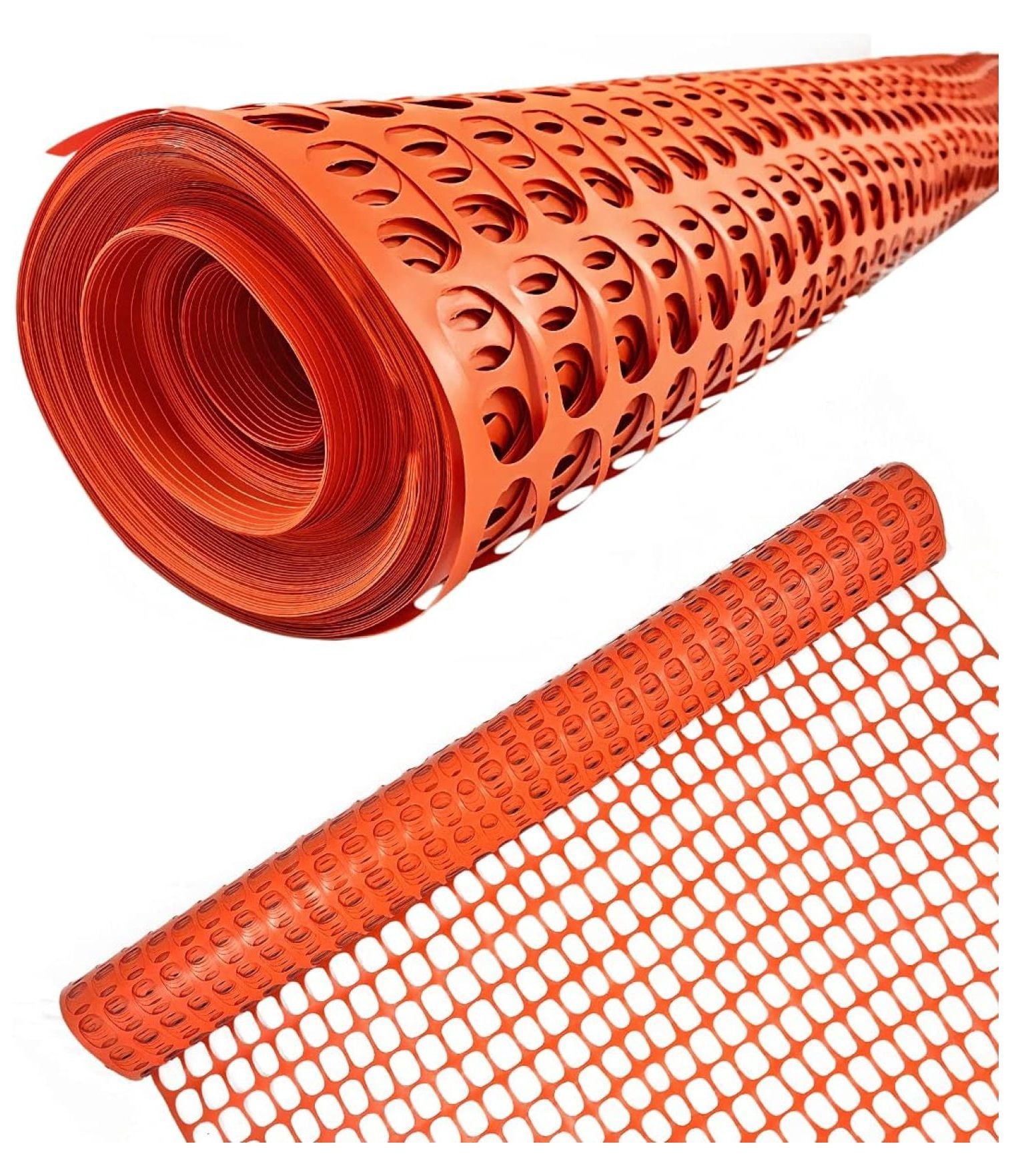Ashman Plastic Mesh Fence, Construction Barrier Netting, Orange, 4'x100 ...