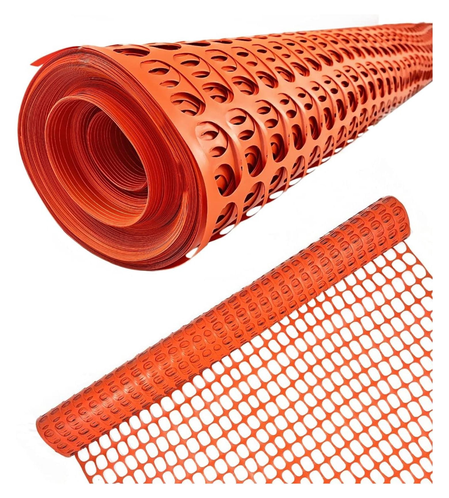 Ashman Plastic Mesh Fence, Construction Barrier Netting, Orange, 4'x100 ...