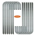Ashman Heavy Duty Rebar Steel Stake Anchor 12 inches, Ground Secure for ...
