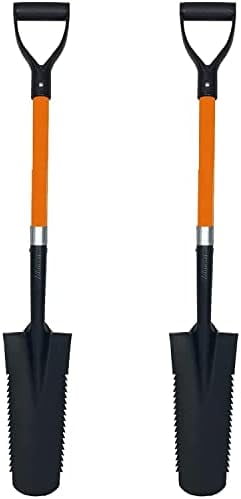 Ashman Short Handle Drain Spade Teeth Shovel (2 Pack), Sharp Shooter ...