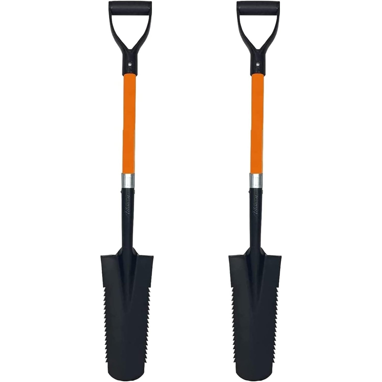 Ashman Short Handle Drain Spade Teeth Shovel (2 Pack), Sharp Shooter ...