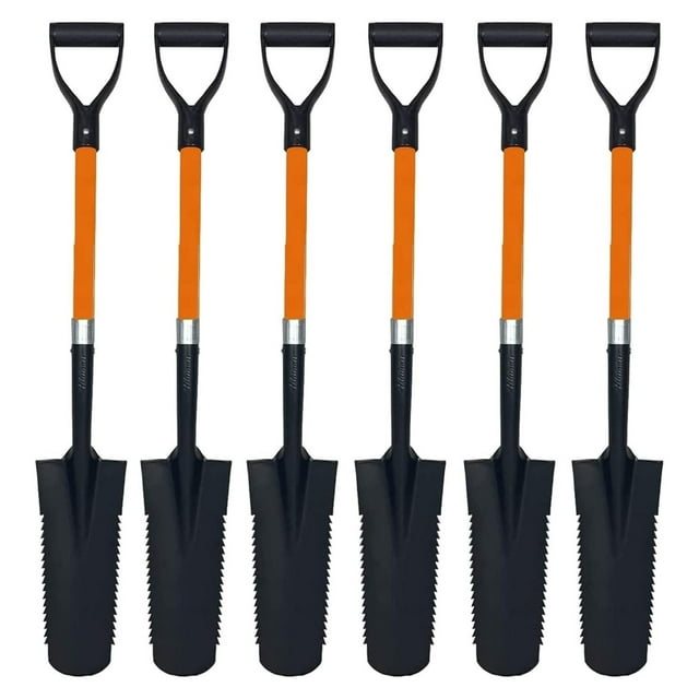 Ashman Short Handle Drain Spade Teeth Shovel (6 Pack), Sharp Shooter ...
