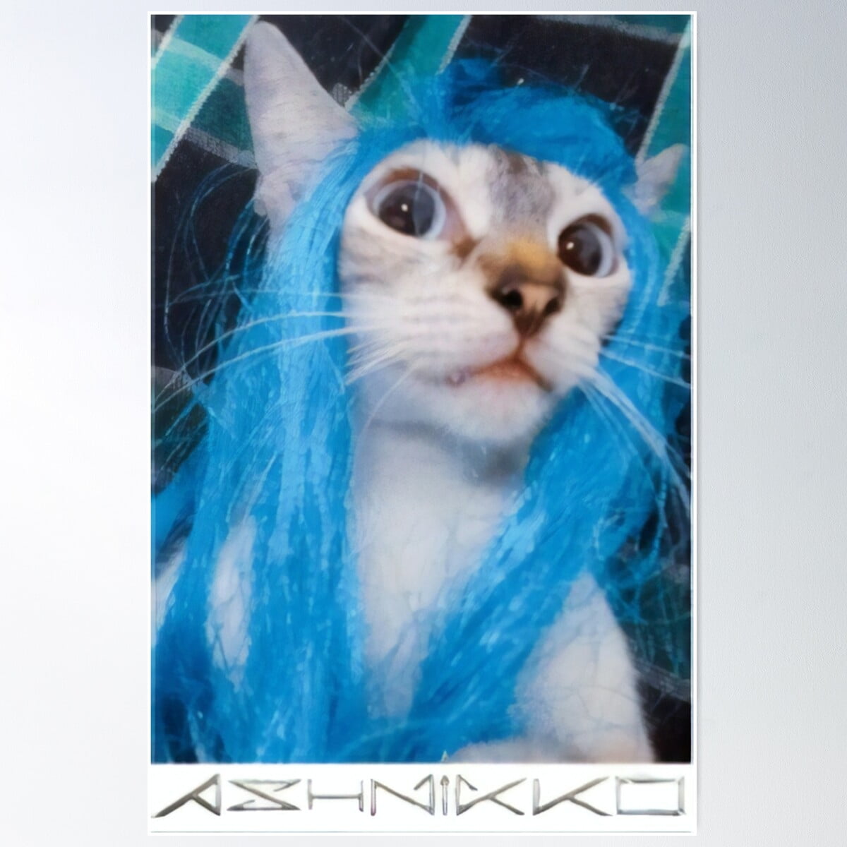 Ashnikko As A Cat Logo Funny Poster Wall Art, Modern Wall Decor For ...