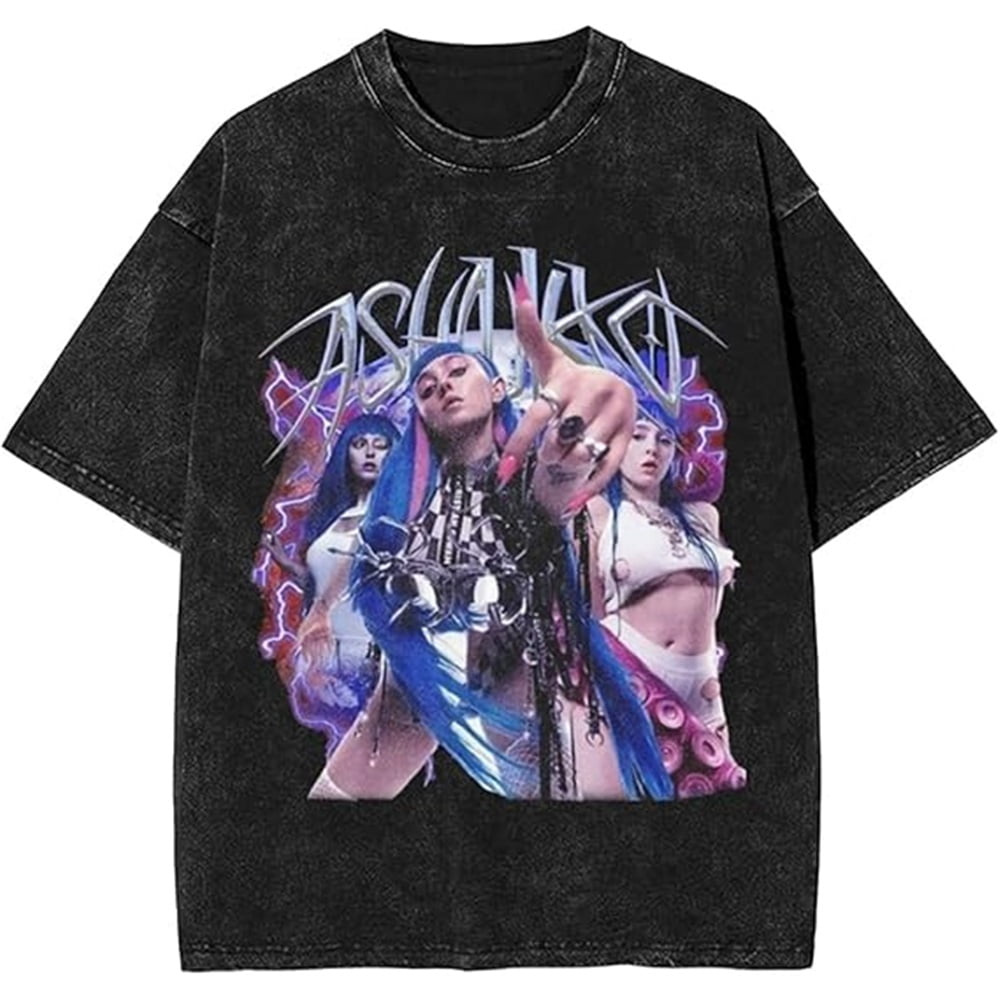 Ashnikko T-shirt Retro Washed 90s Short Sleeves Cool Neutral Summer ...