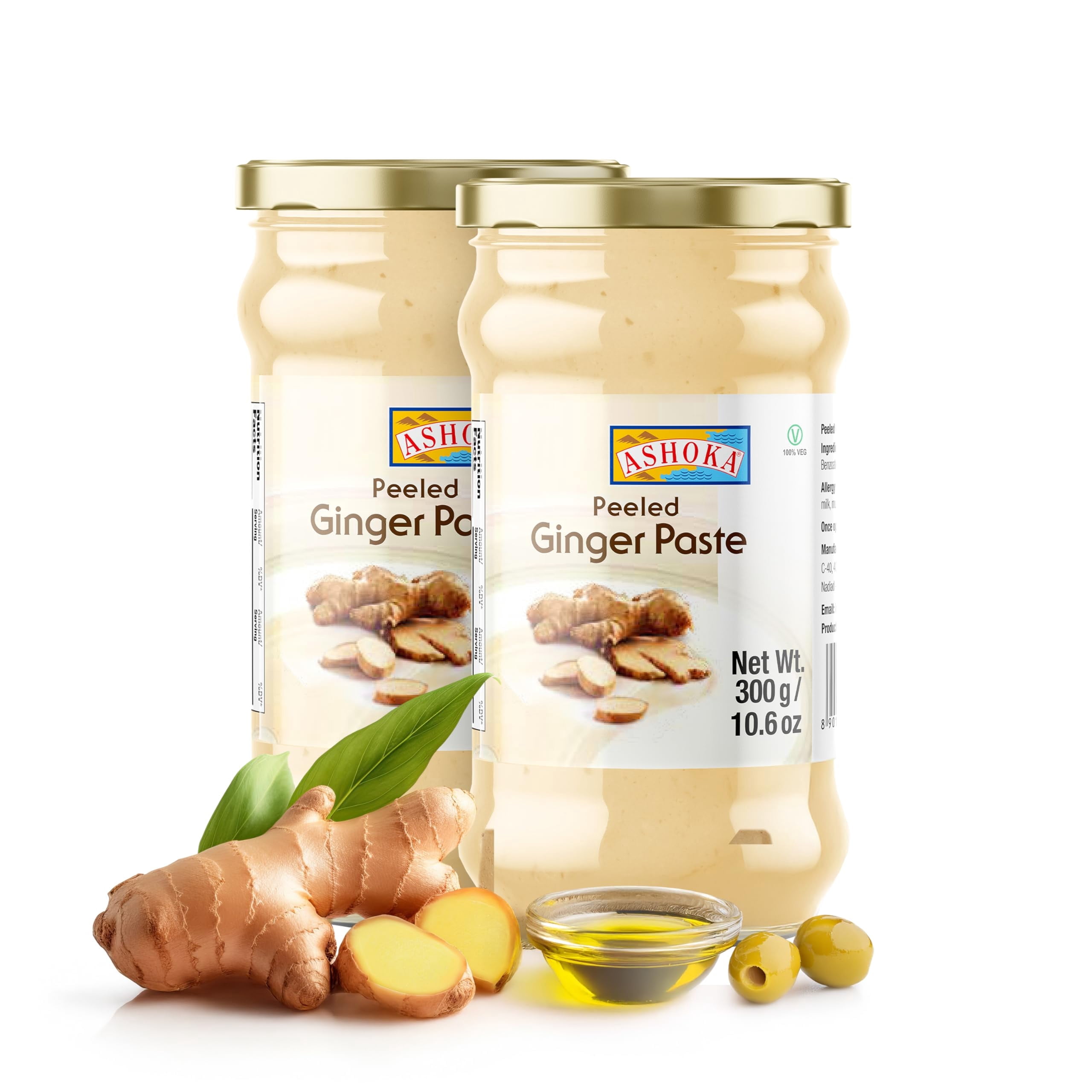 Ashoka Authentic Ginger Paste | Vegan | Gluten-Free | Kosher Certified ...