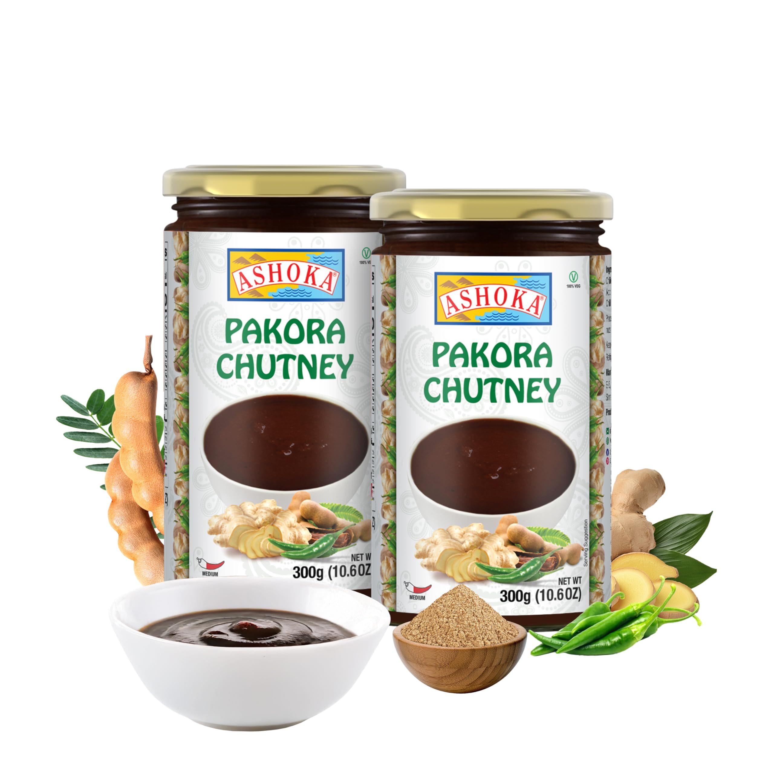 Ashoka Medium Spiced Pakora Chutney | Made with Tamarind, Green Chili ...