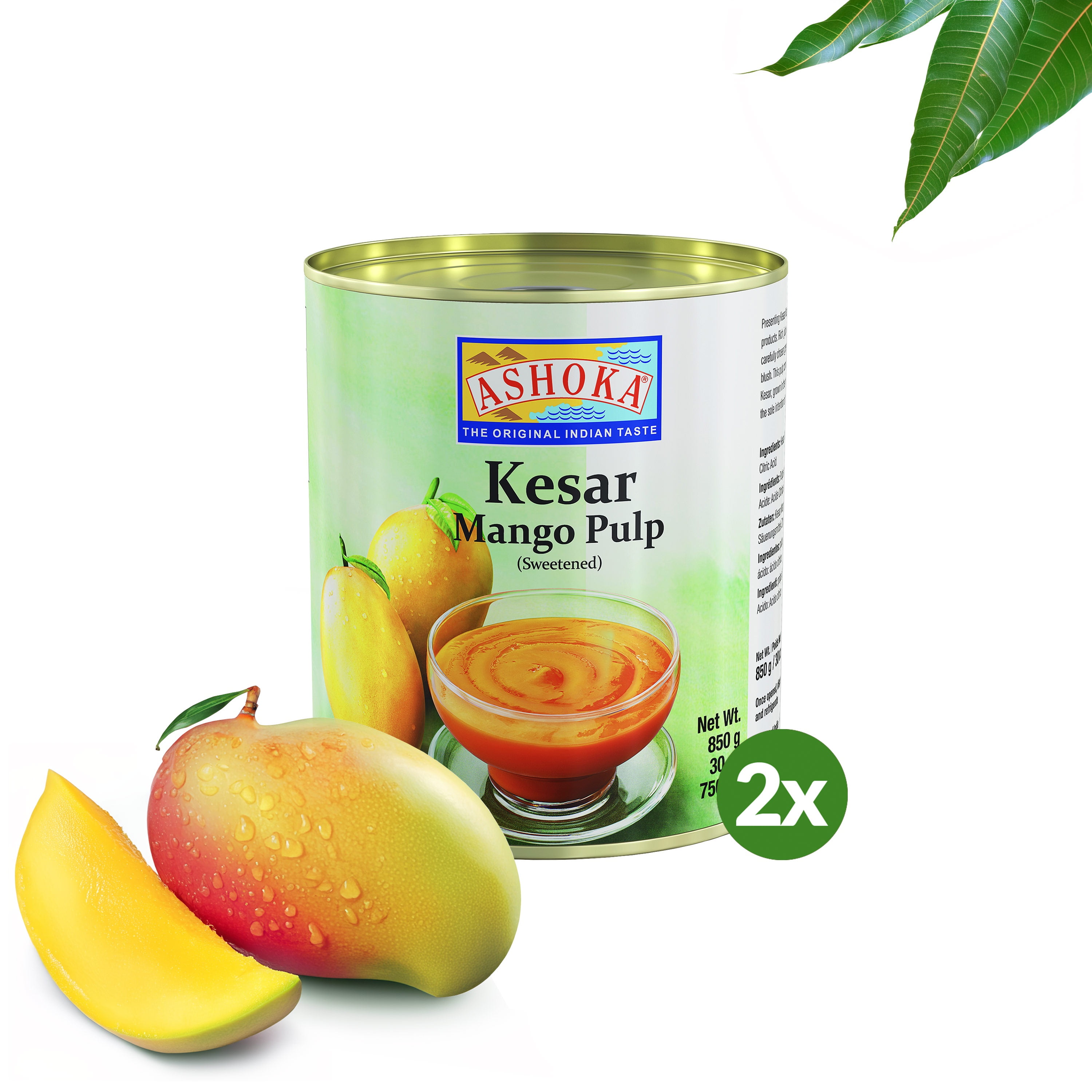 Ashoka Premium Mango Puree, Sweetened Kesar Mango Pulp, Great for ...