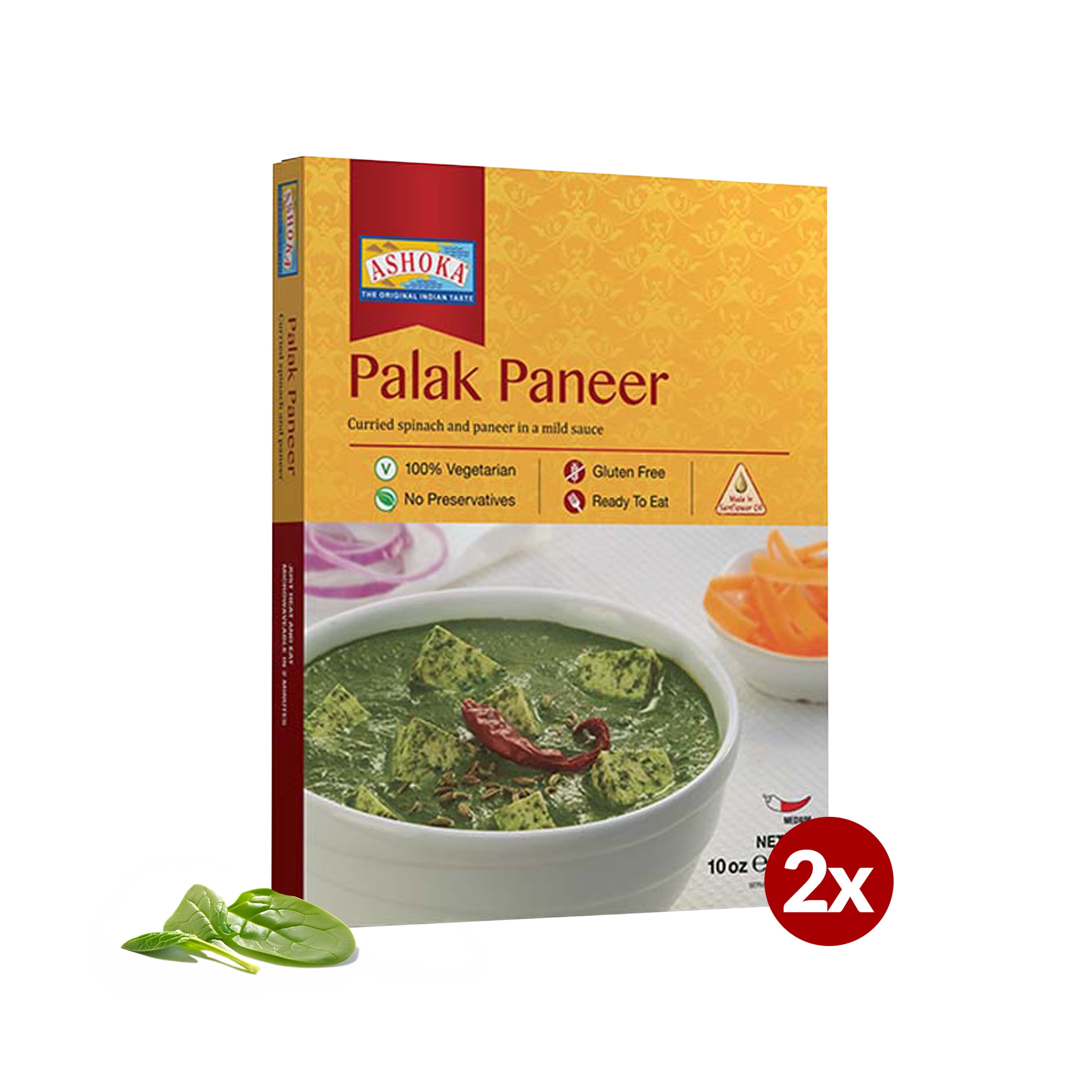 Ashoka Ready to Heat Meals 1932, Vegetarian Spinach Cheese Curry ...