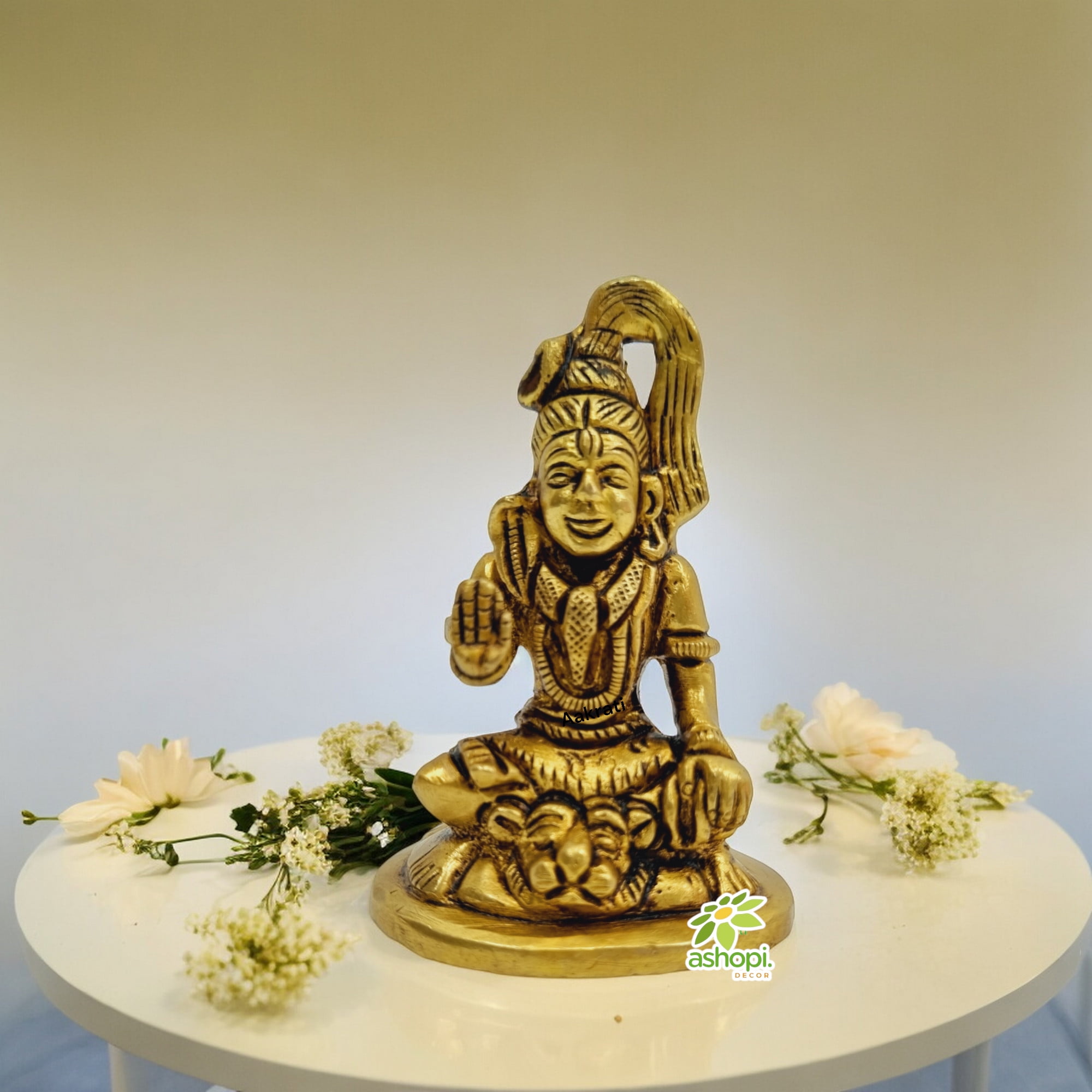 Ashopi Decor Brass Lord Mahadev Statue with Jata on his head| Lord ...