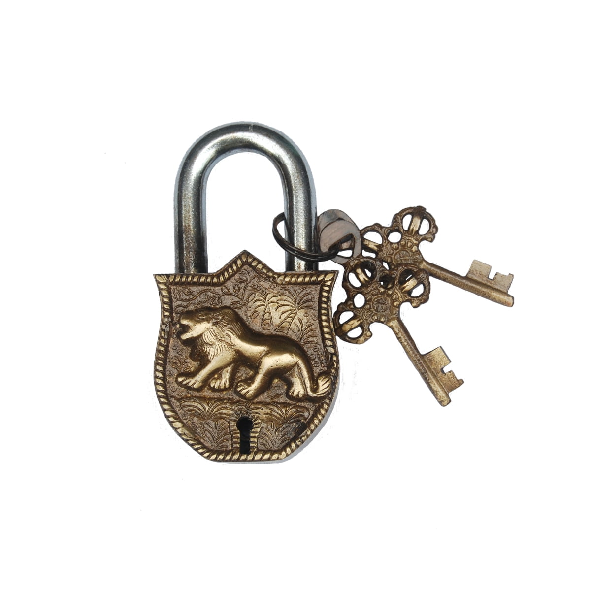 Ashopi Handicraft of Lion Figure Padlock (Brown) - Walmart.com