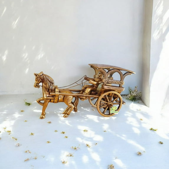 Ashopi Vintage Brass Carriage Horse Cart - Desk Showpiece/Metal ...