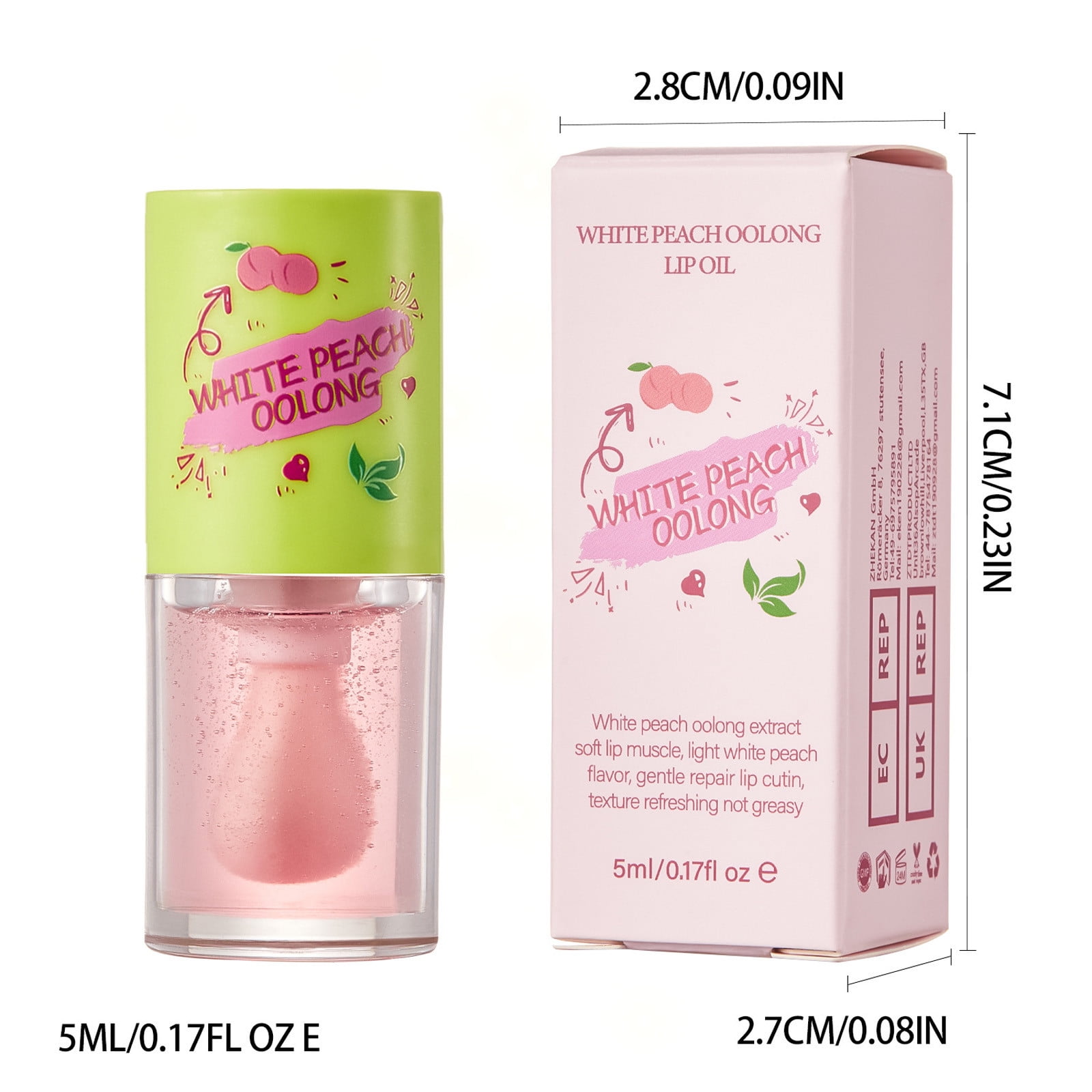 Ashosteey Color Changing Lip Oil,Lip Glow Oil,Cosmetics Nourishing Lip ...