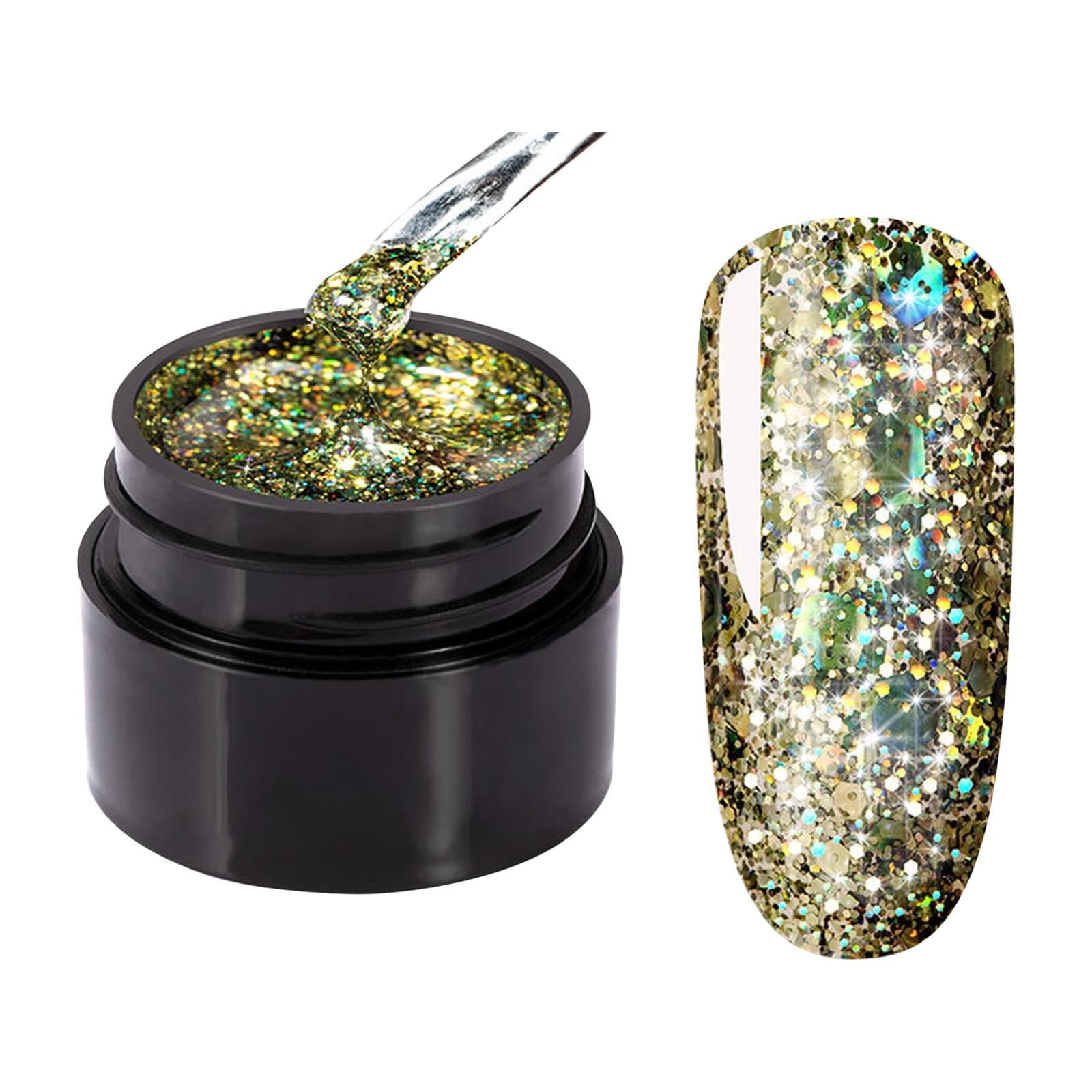 Ashosteey Diamond Gel Nail Polish,Reflective Glitter Gel Polish ...